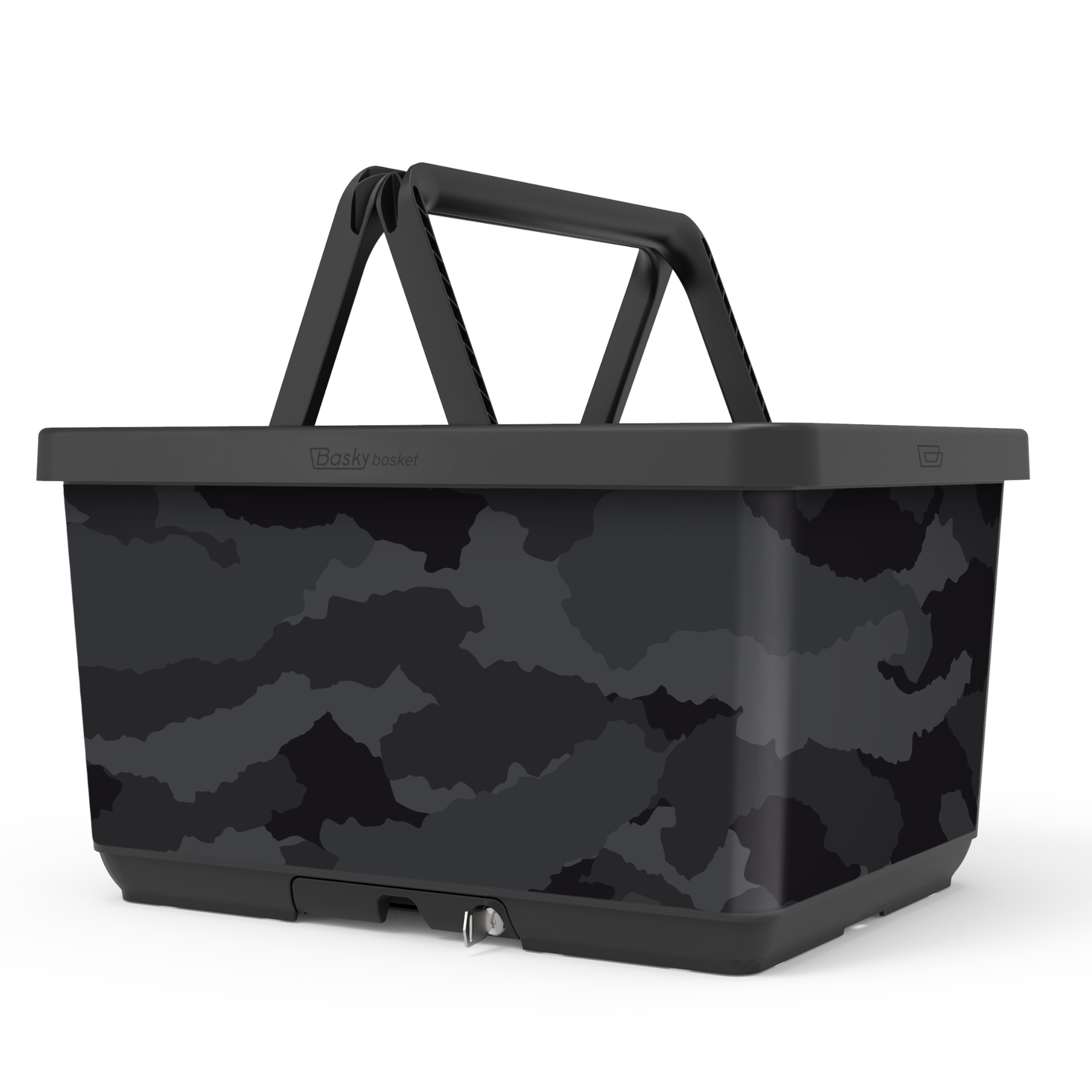 Basky Fietsmand Camo Black - Uniek Design & Gerecycled– the basky company